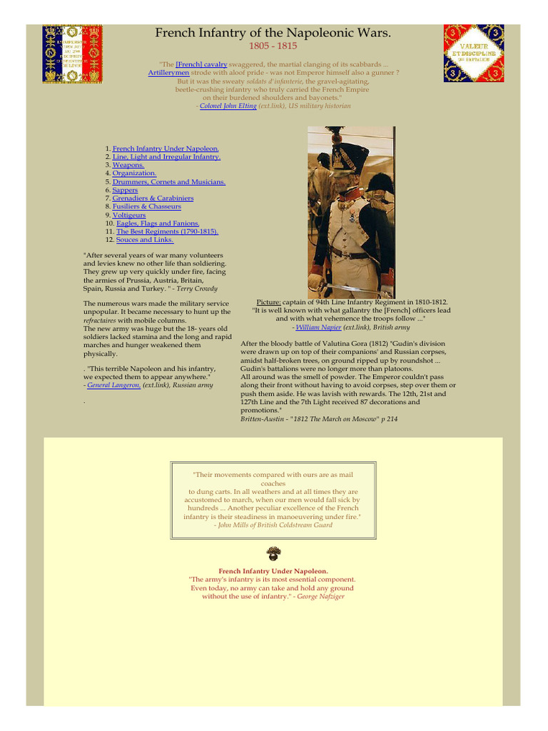 French Infantry 2 (Formaciones, Tipos, Más) | PDF | Infantry | Army