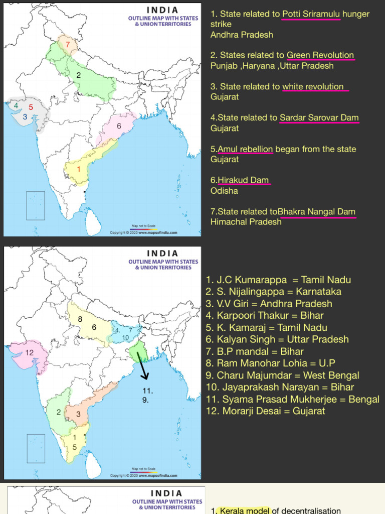 Indian States and Historical Movements | PDF | Politics Of India
