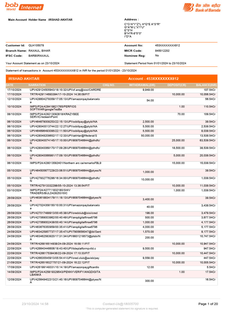 Op Transaction History UX523!10!2024 | PDF | Money | Banks