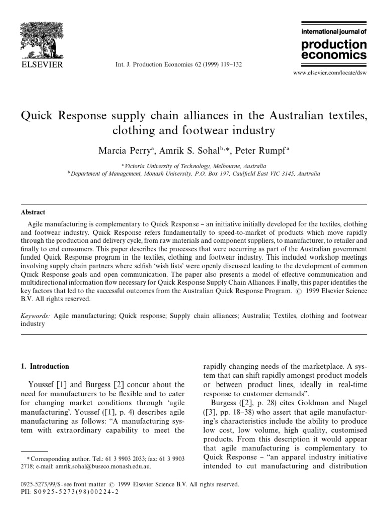 Perry Et Al - 1999 - Quick Response Supply Chain Alliances in The ...