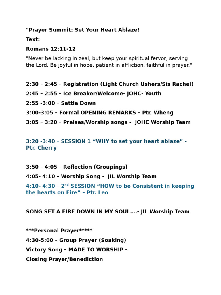 Prayer Summit | PDF