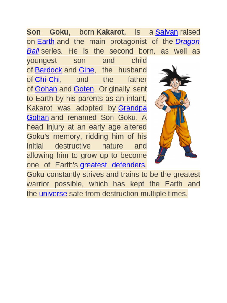 Goku | PDF