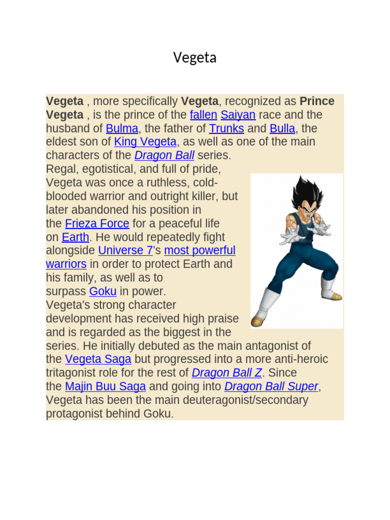 Vegeta | PDF