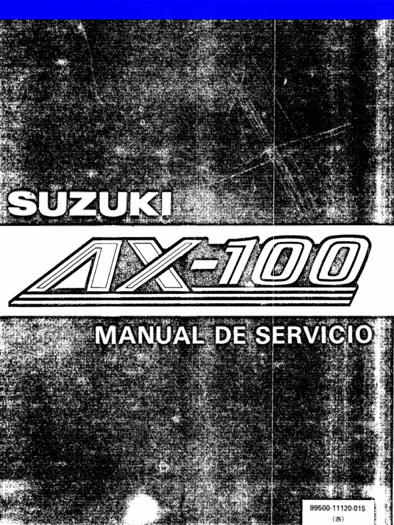 Manual de Taller Suzuki AX 100 PDF | PDF