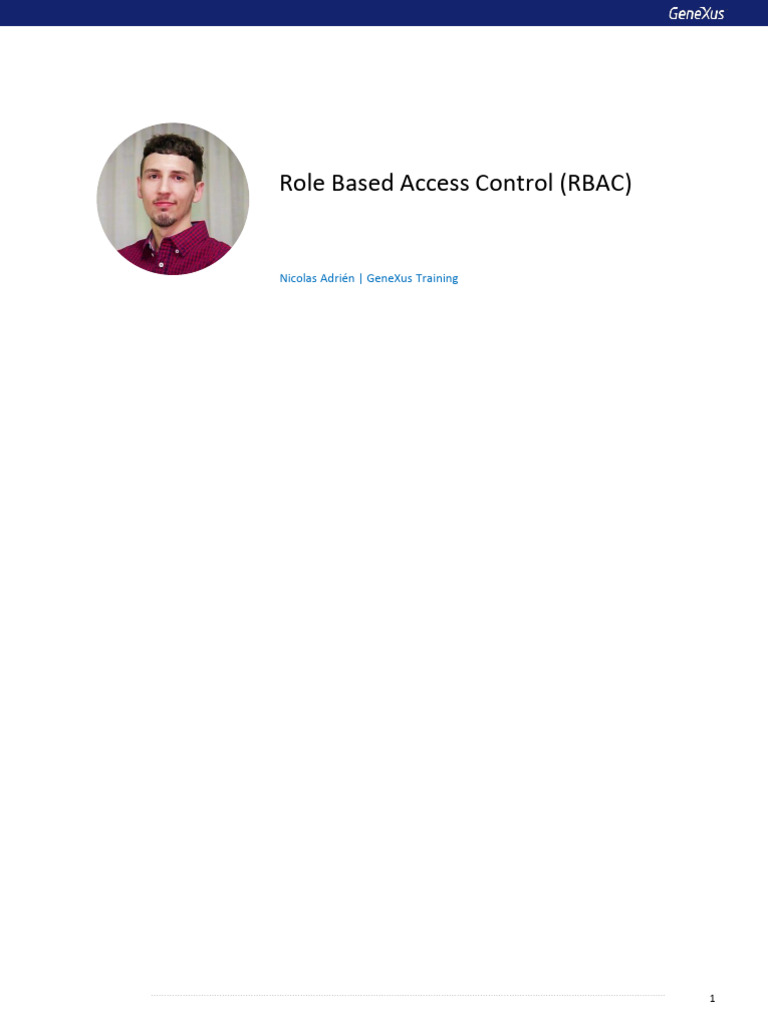 1.1. Role Based Access Control (RBAC) - SP | PDF | Usuario (informática ...