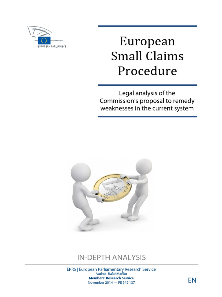 European Small Claims procedure-QA0414921ENN | PDF | Judgment (Law ...