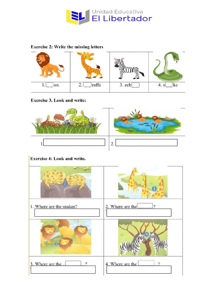 Plural Prepositions Worksheet 2nd | PDF