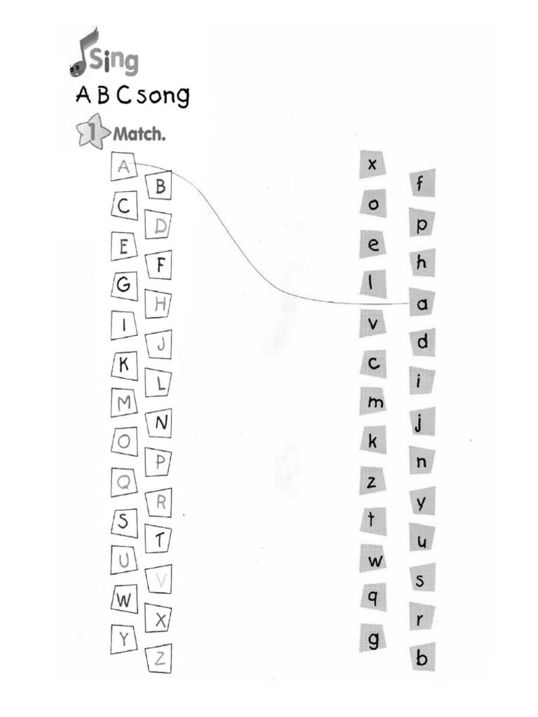 Alphabet - Match Capitals To Lowercase | PDF