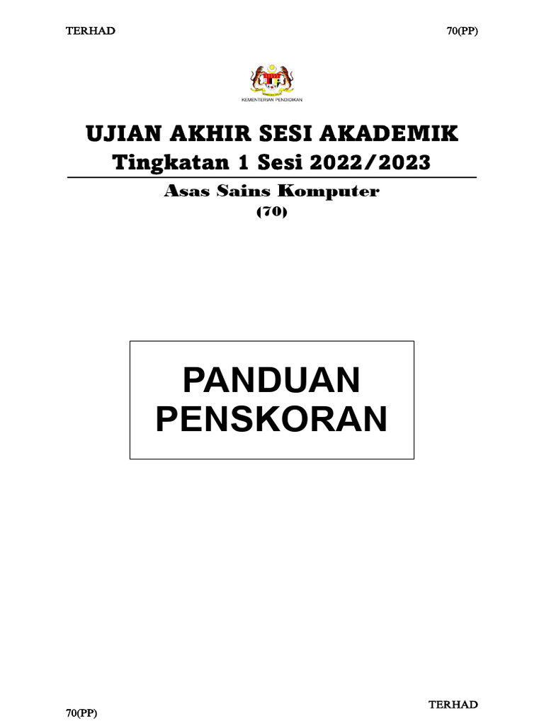 Uasa T1 Skema Ask 2022 | PDF