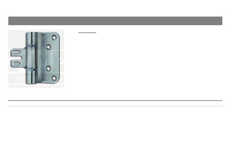 Spring Hinges For Profiles | PDF