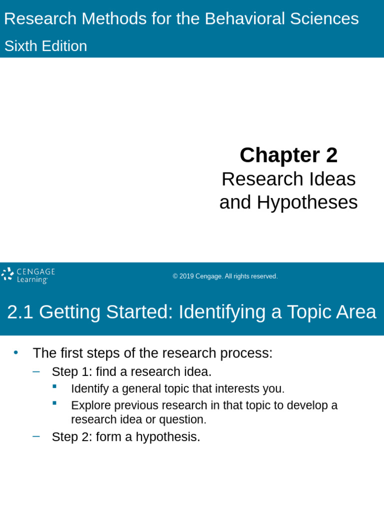 Chapter 2 Research Ideas and Hypoteses | PDF | Hypothesis | Statistics