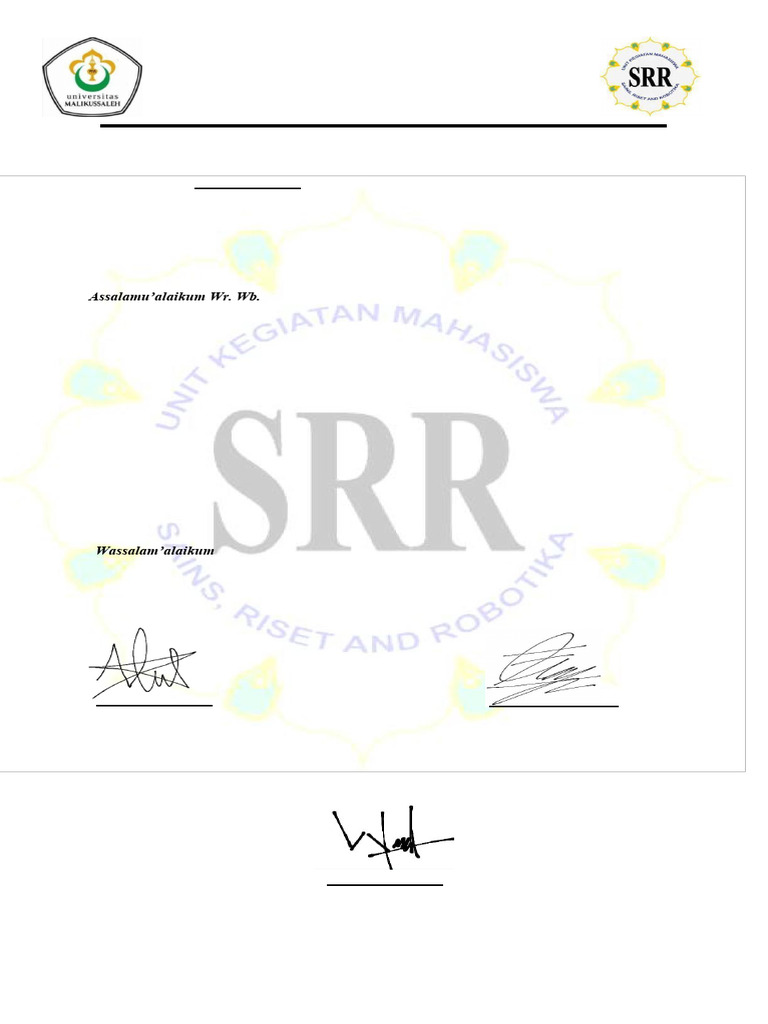 025-Surat - Undangan - Angkatan XI UKM SRR | PDF