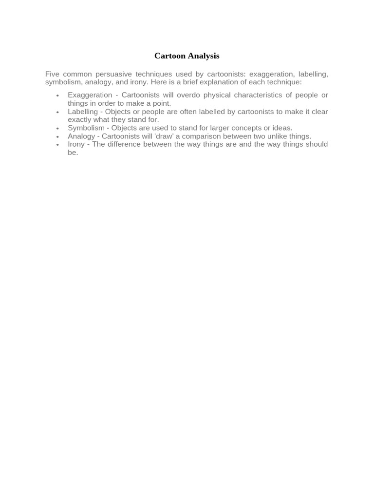 Cartoon Analysis | PDF