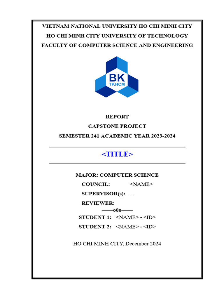 Template For Capstone Project Thesis Defense OFFICIAL | PDF | Cognition