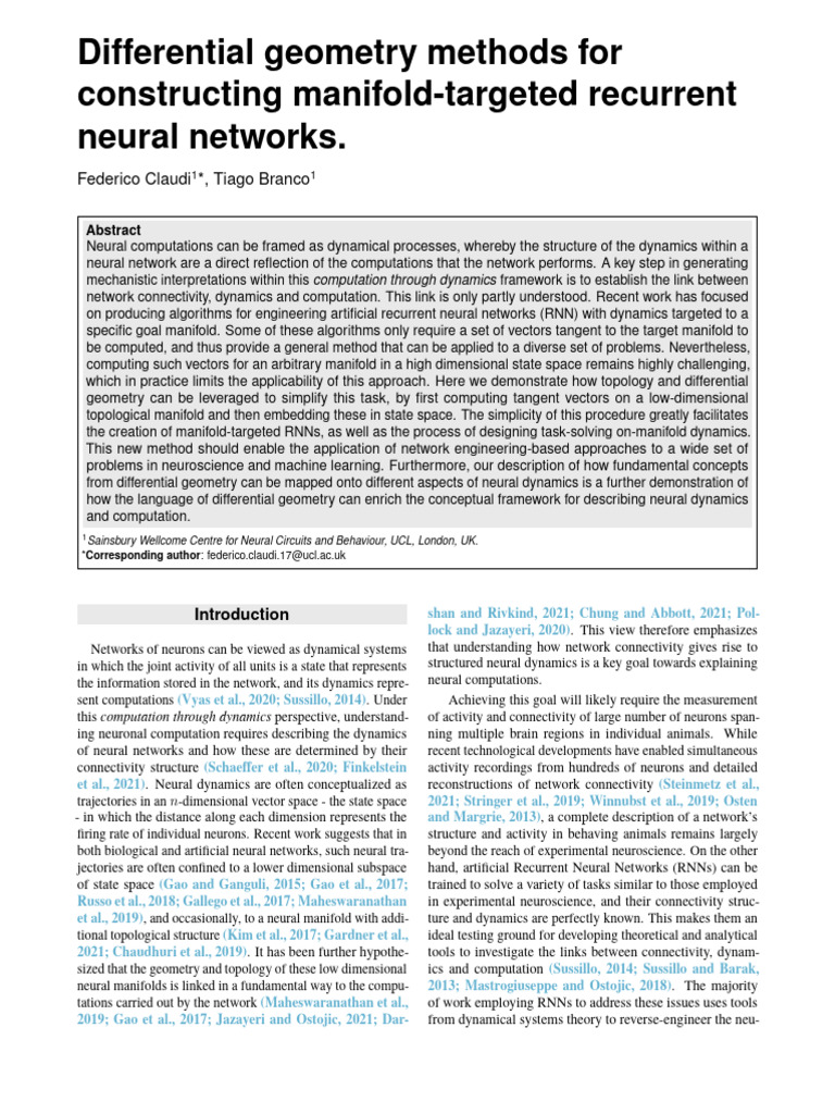 BEST-2A - Differential Geometry Methods For - CONSTRUCTING - MANIFOLD ...
