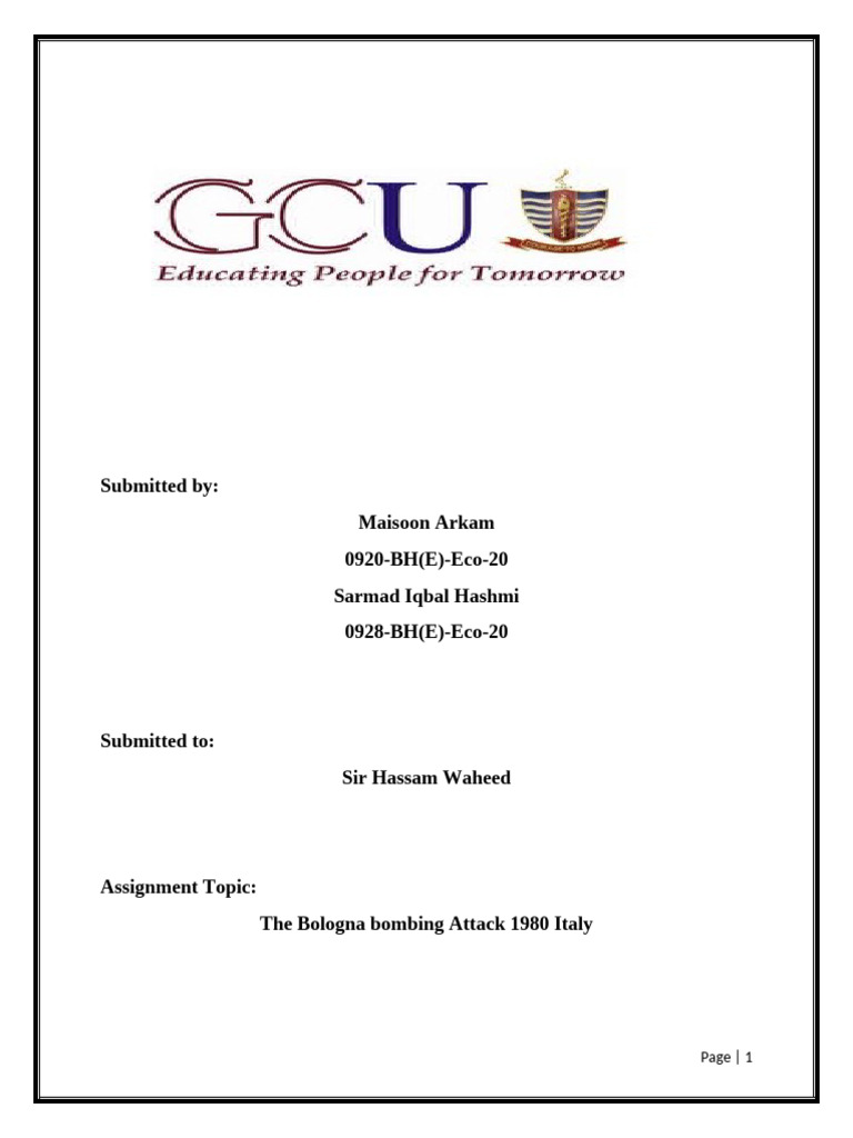 Assignment Terrorism | PDF | Crimes | Crime & Violence