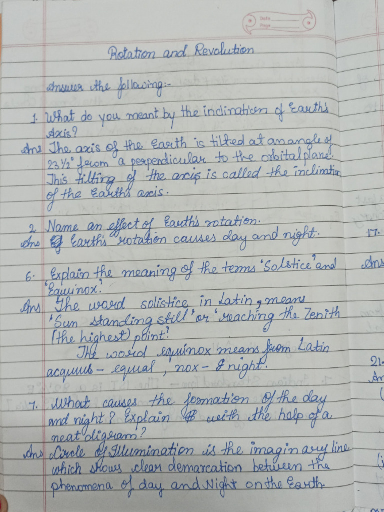 Rotation and Revolution | PDF