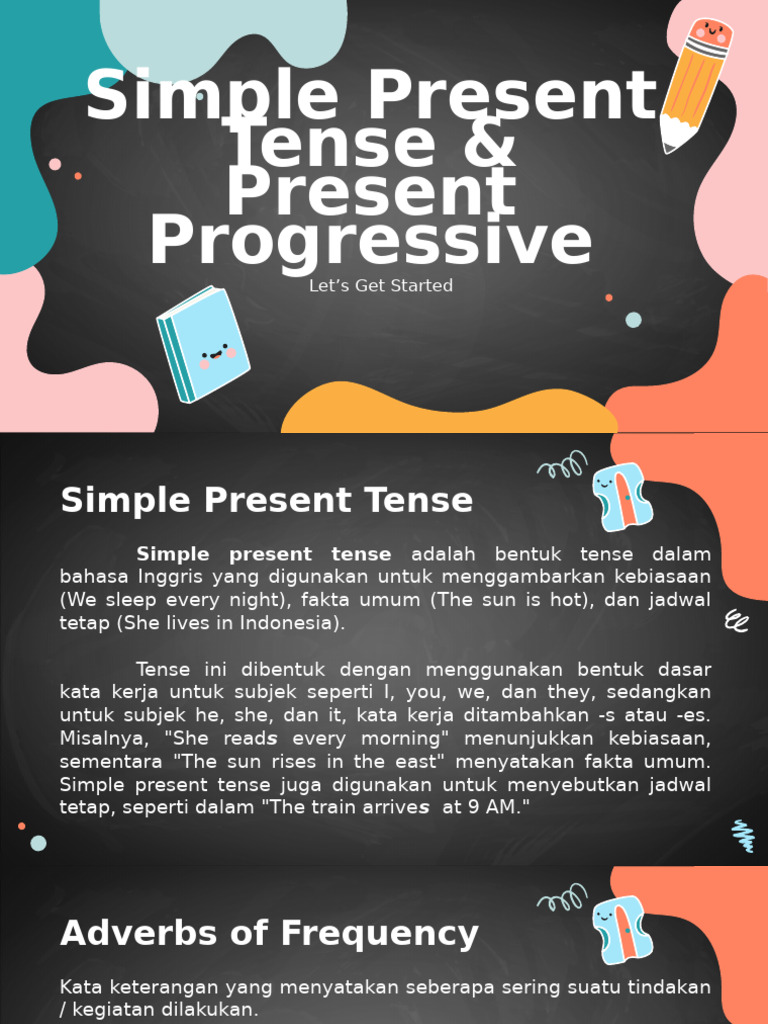 Simple Present Tense & Progressive Tense | PDF | Noun | English Language