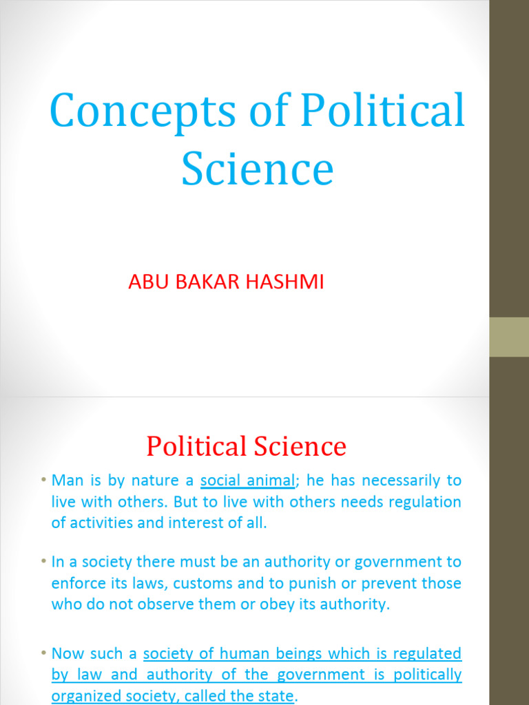 Concepts of Political Science-1 | PDF | Family | Social Contract