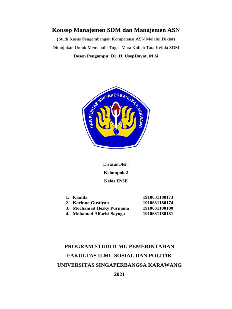 IP 5E - Manajemen SDM Dan ASN (Kelompok 2) | PDF