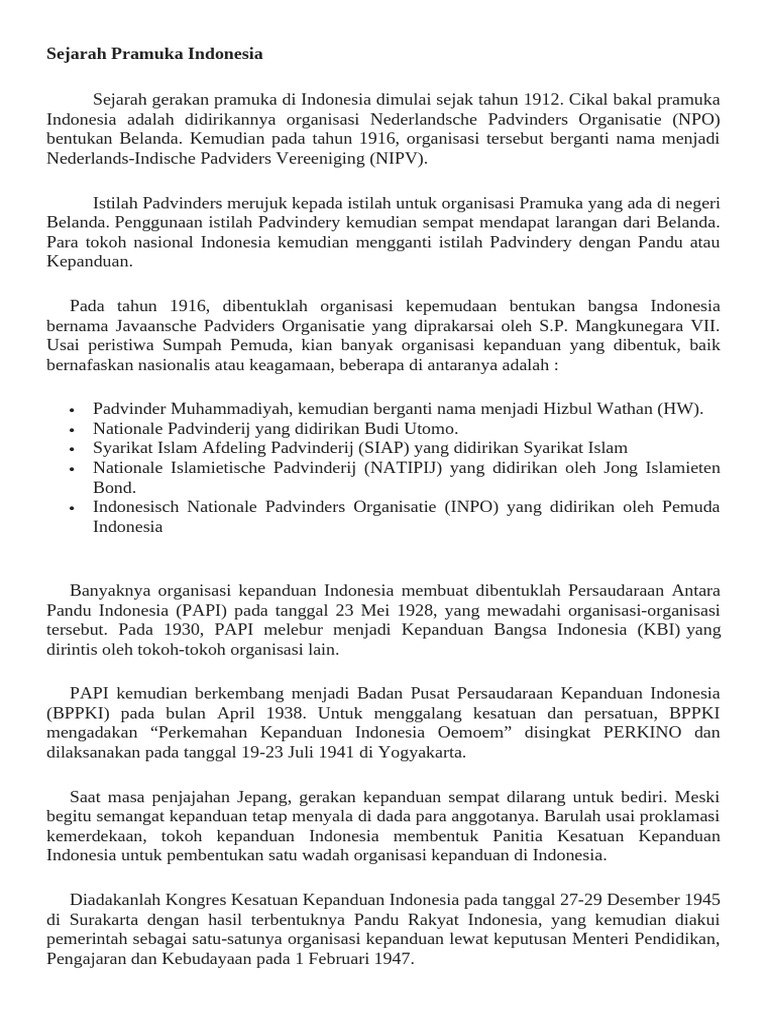 Sejarah Pramuka Indonesia Pdf