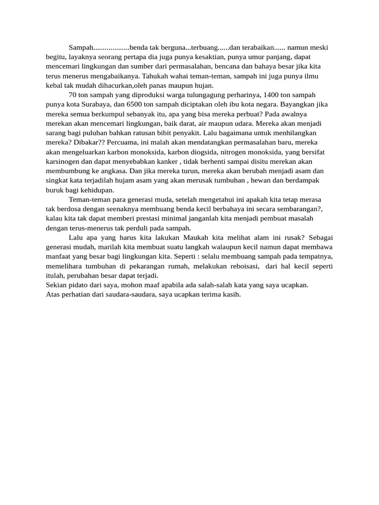 Pidato Perilaku Hidup Sehat | PDF