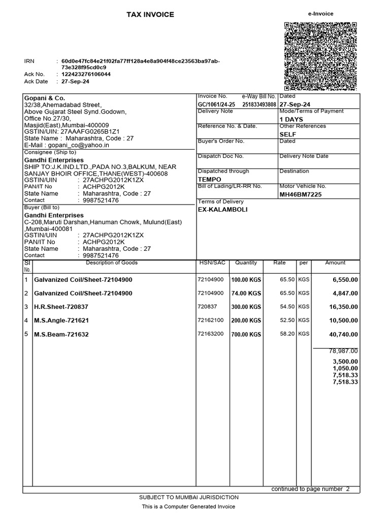 Tax Invoice | PDF | Government Finances | Payments