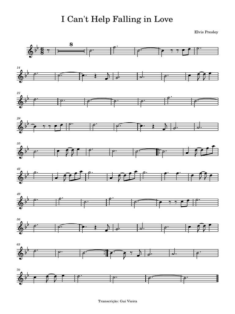 I - Cant - Help - Falling - in - Love (BB) | PDF