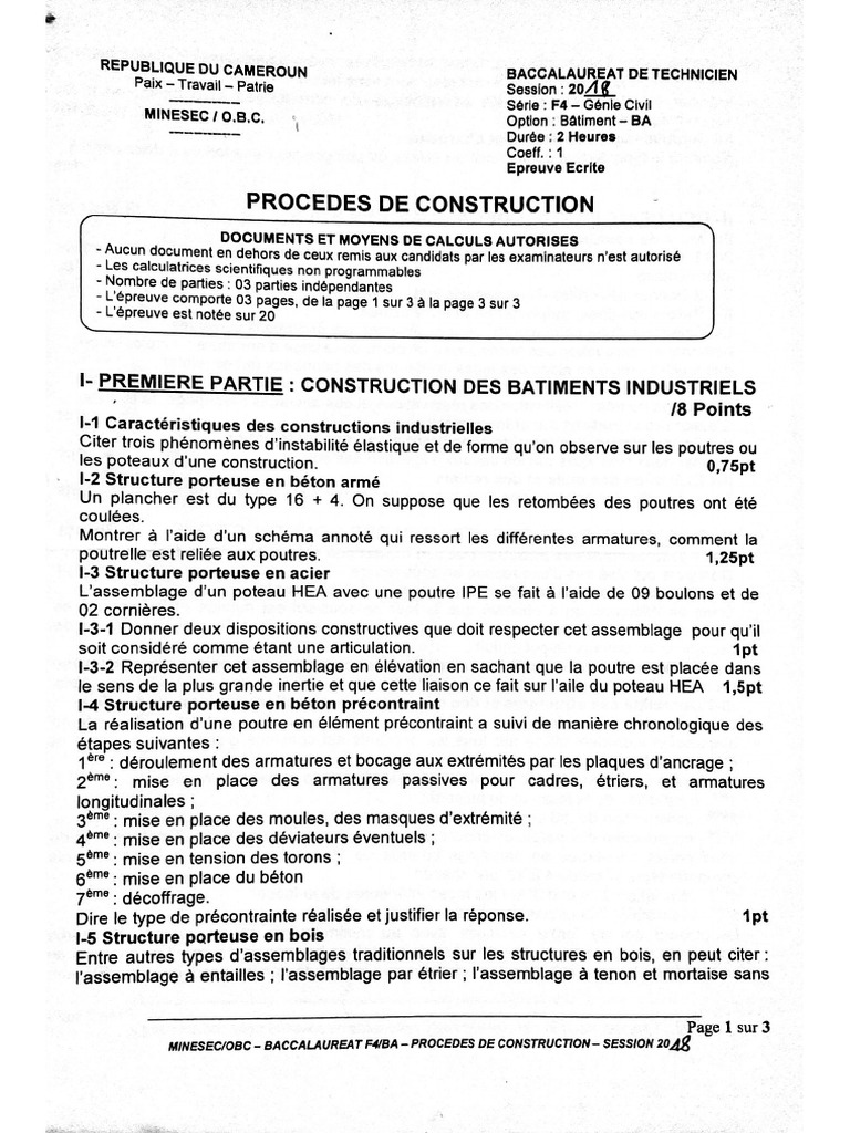 Procédés Bac 2018 | PDF