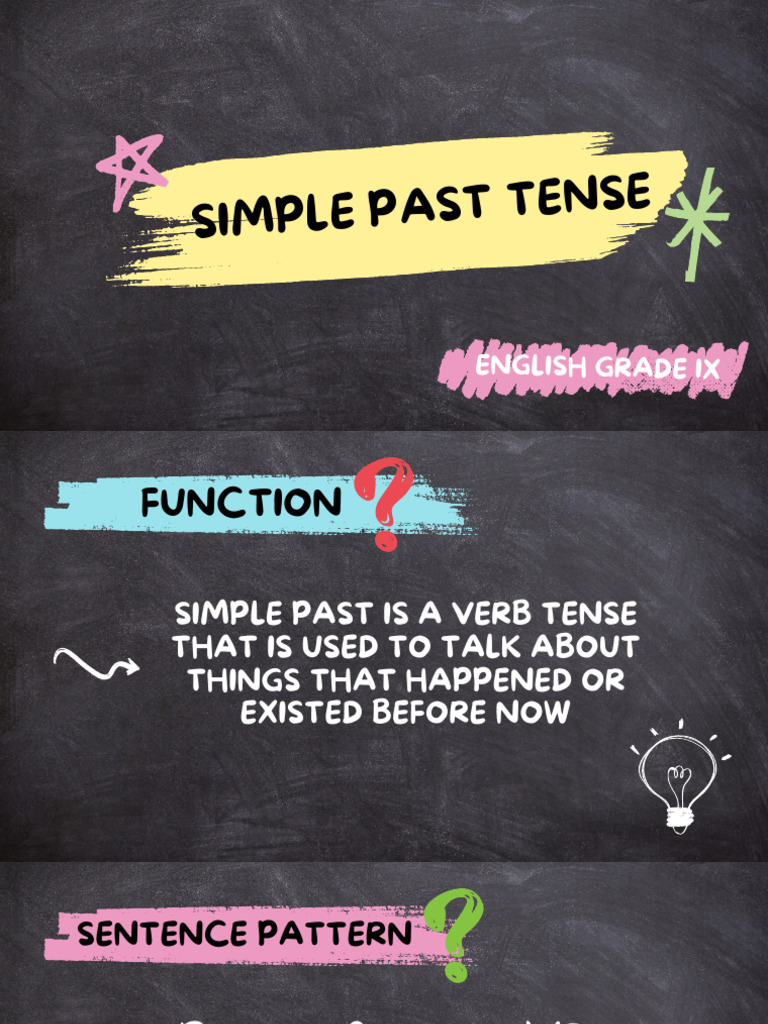 Simple Past Tense | PDF