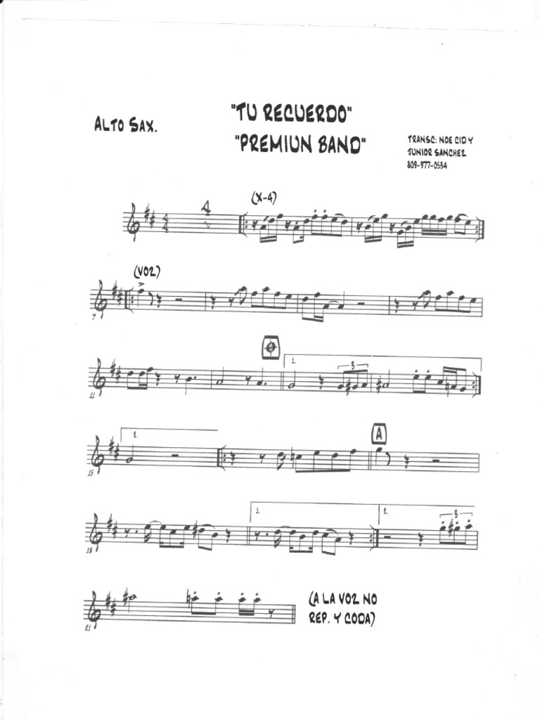 Tu Recuerdo - Alto | PDF