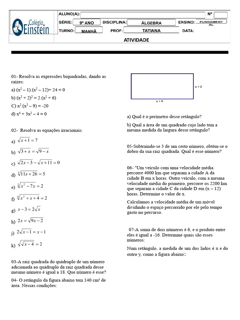 Atividade - Lgebra | PDF