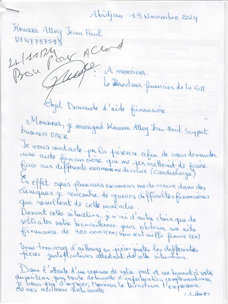 BON POUR ACCORD - Demande ATTEY JP | PDF