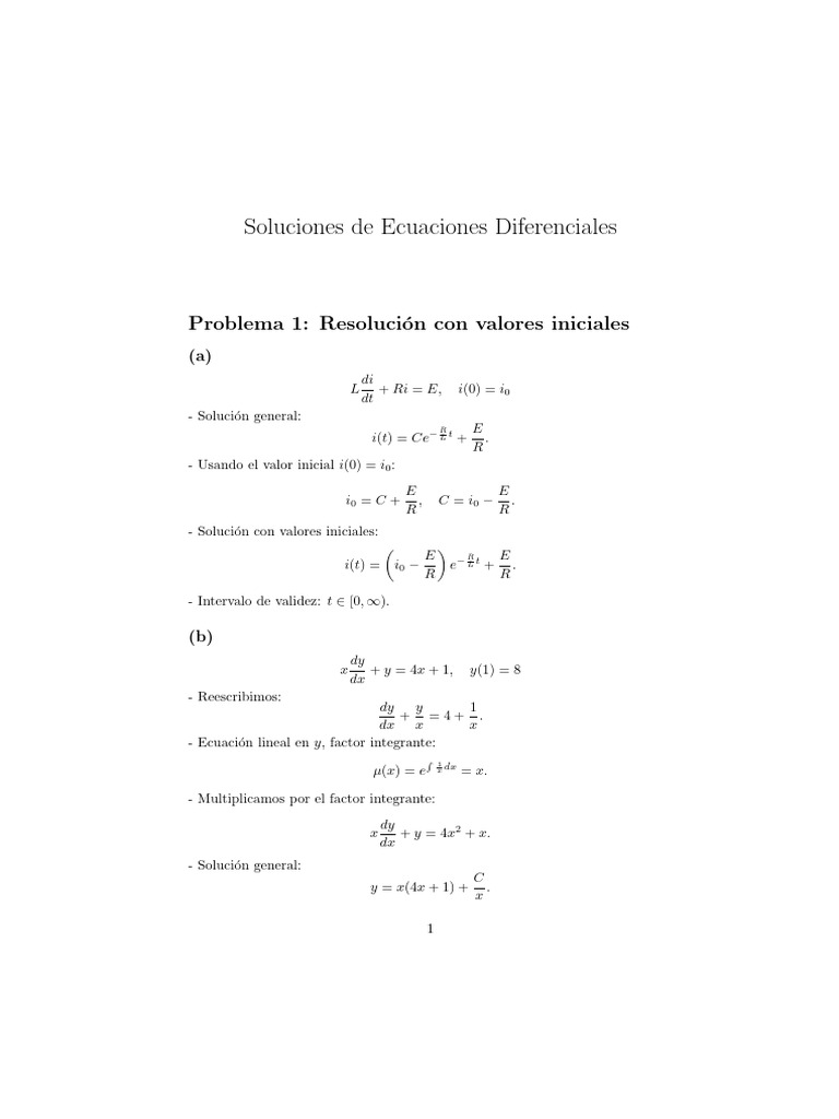 Tarea 2 Edo | PDF | Objetos matemáticos | Ecuaciones
