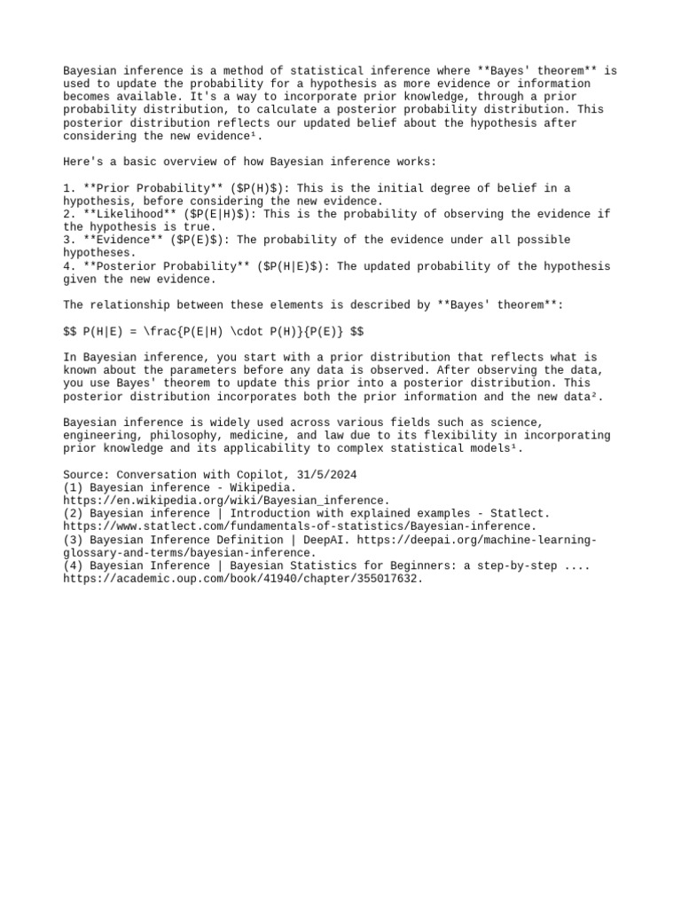 Bayesian Inference | PDF