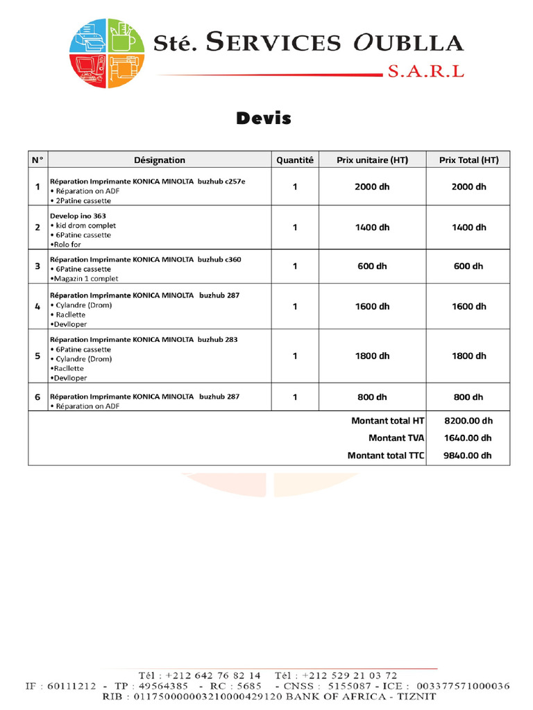 Devis | PDF