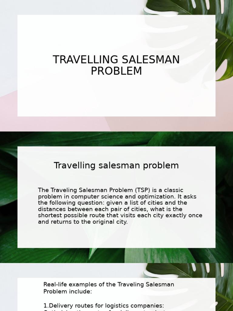 Traveling Salesman Problem | PDF