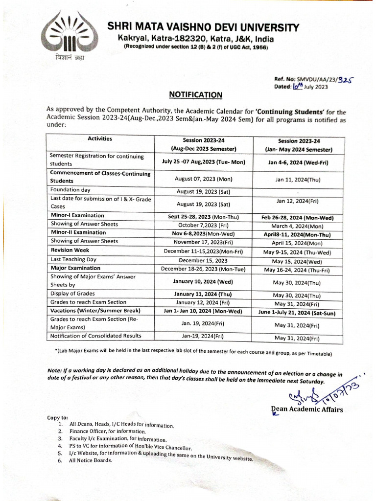Academic Calendar | PDF