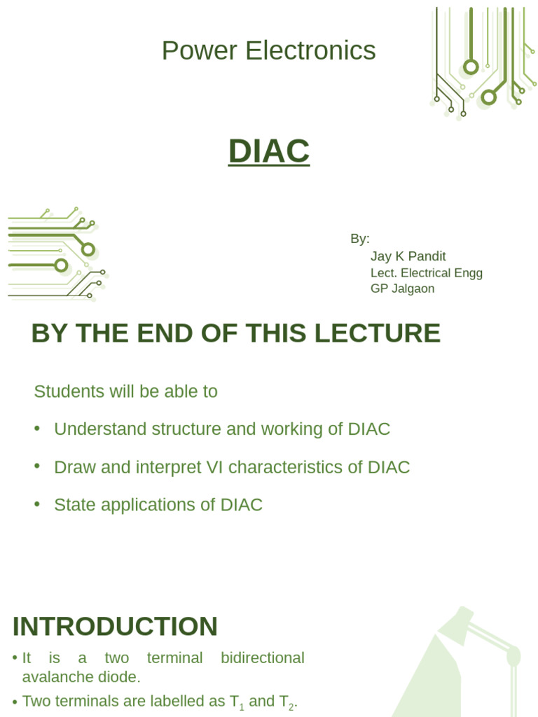 L43 Diac | PDF | Power Electronics | Computer Engineering