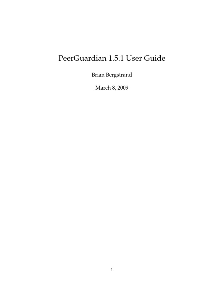 Peer Guardian User Guide en | PDF | Port (Computer Networking ...