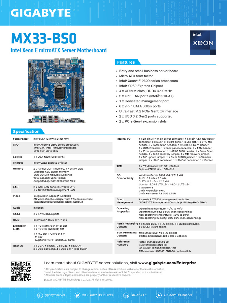 MX33-BS0 Datasheet v1.0 | PDF | Computer Science | Computer Architecture