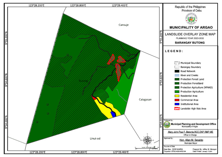 Landslide Overlay Zone Map Butong | PDF