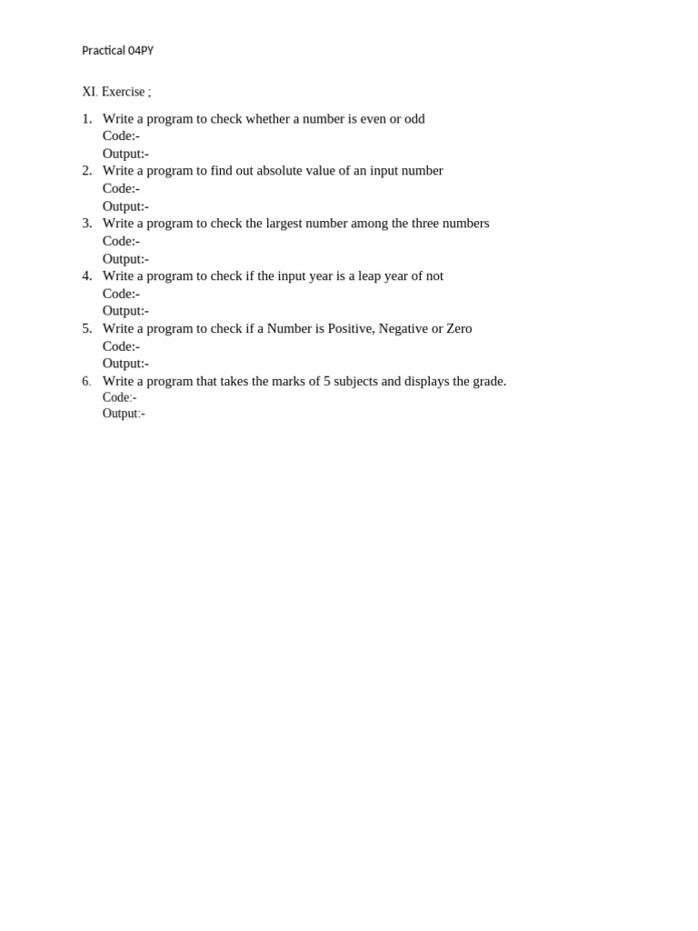 Practical 04 Py | PDF