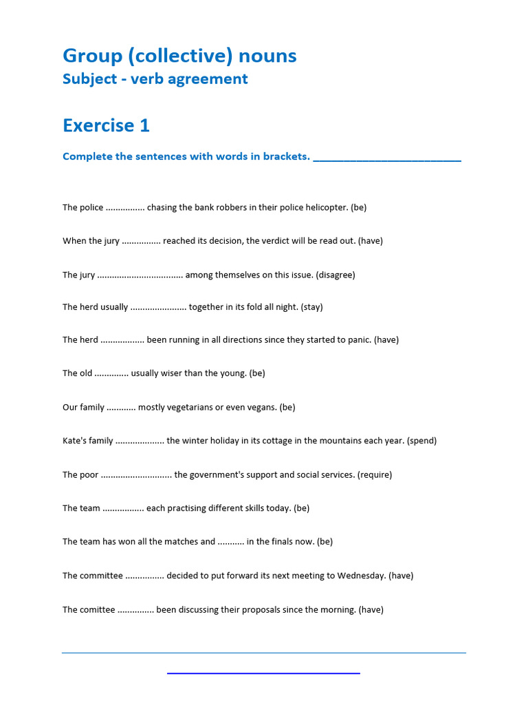 Group Nouns Worksheet 1 | PDF