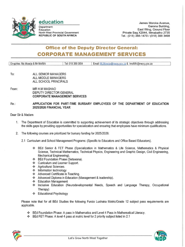 Bursary Invitation 2025-2026 | PDF