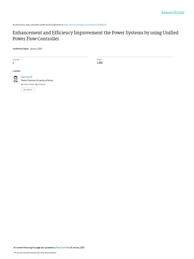 Enhancementand Efficiency Improvementthe Power Systemsbyusing Unified ...