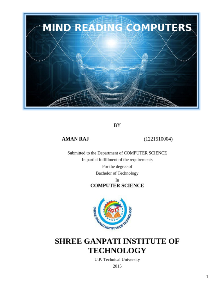 Mind Reading Computers: Enhancing Interaction | PDF | Neuroscience ...