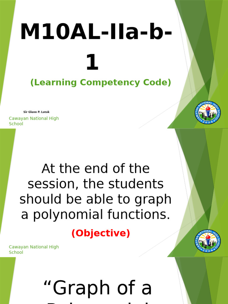 3.4 Polynomial Function Graphing | PDF | Function (Mathematics ...