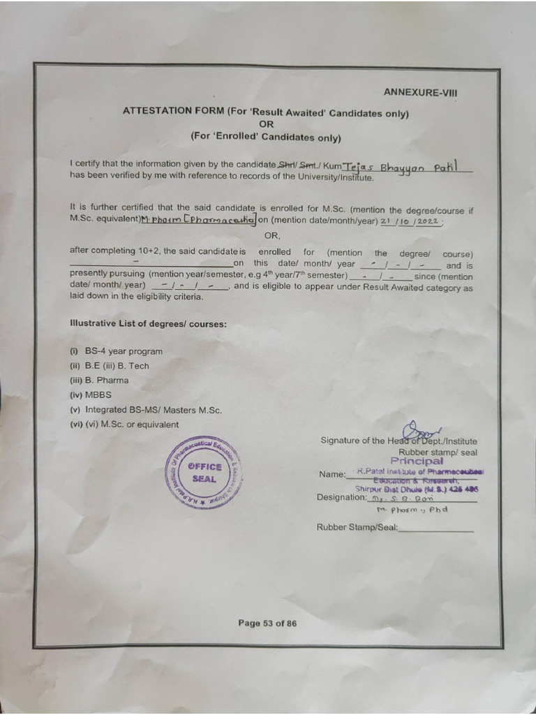 Awaited Result Document | PDF