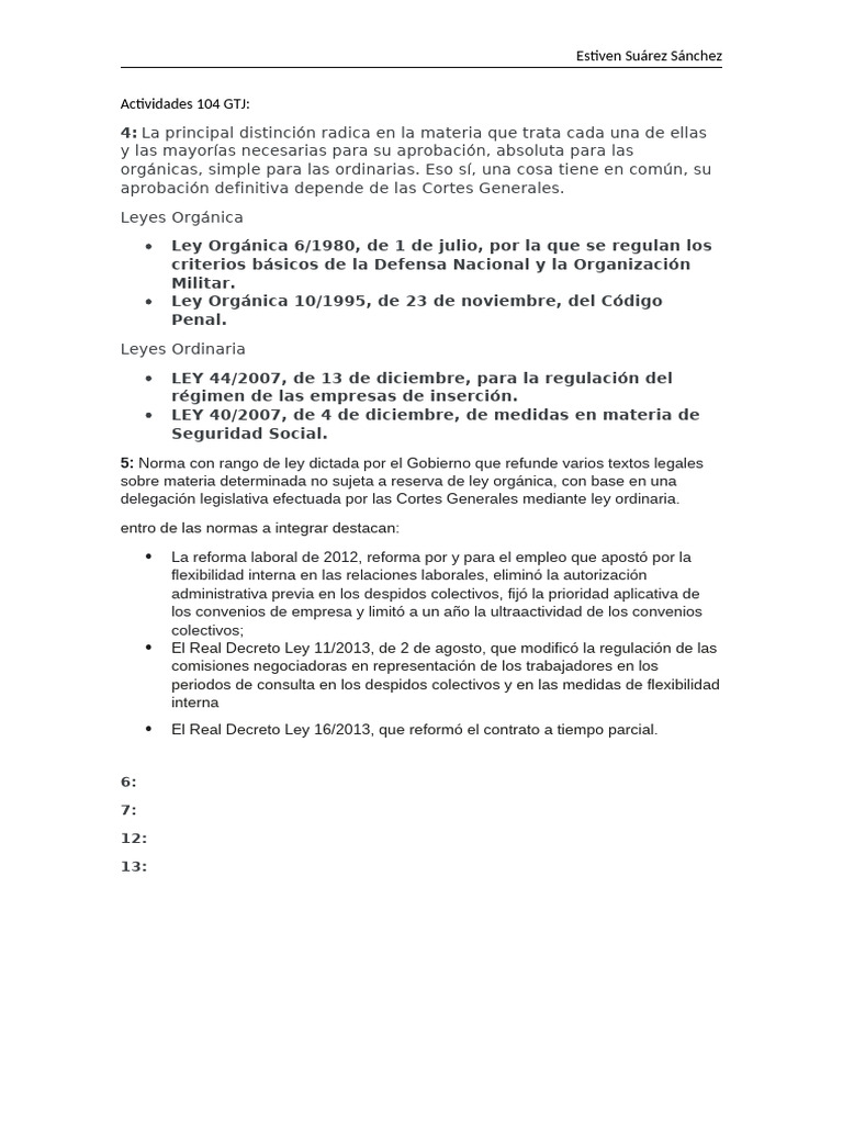 Actividades 104 GTJ | PDF